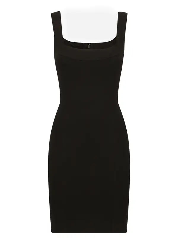 Dolce & Gabbana Short Jersey Sheath Dress - Black