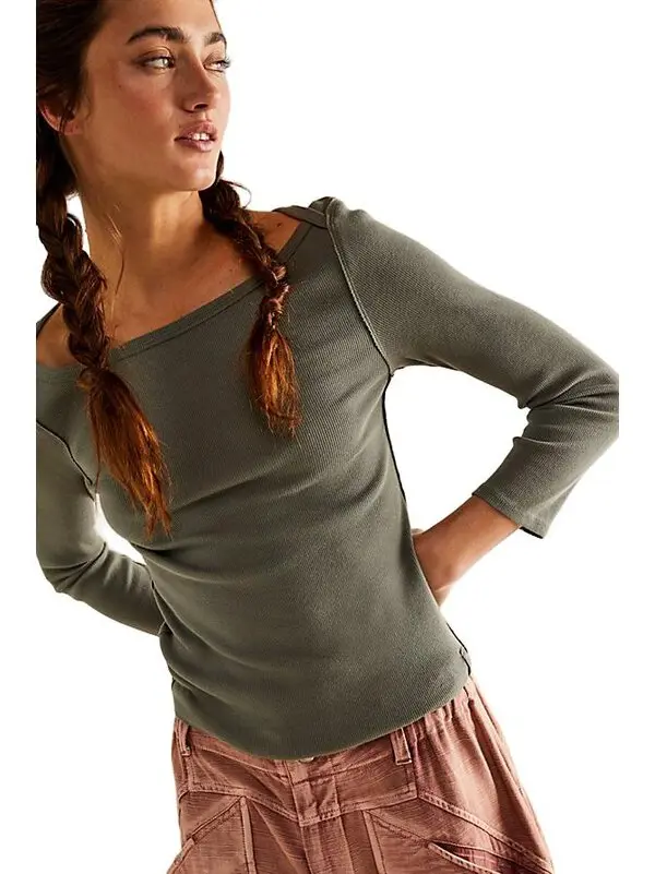Free People We The Free Lucy Layering Top - Green