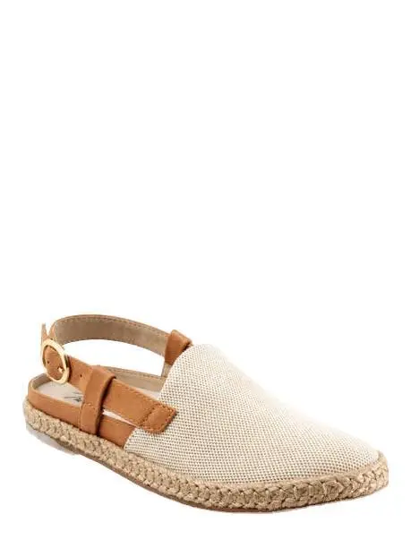 Trotters Paisley Slingback Espadrille Flat - Natural Textile