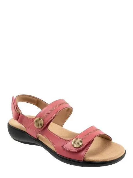 Trotters Romi Stitch Slingback Sandal - Fuchsia