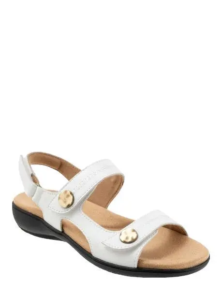 Trotters Romi Stitch Slingback Sandal - White