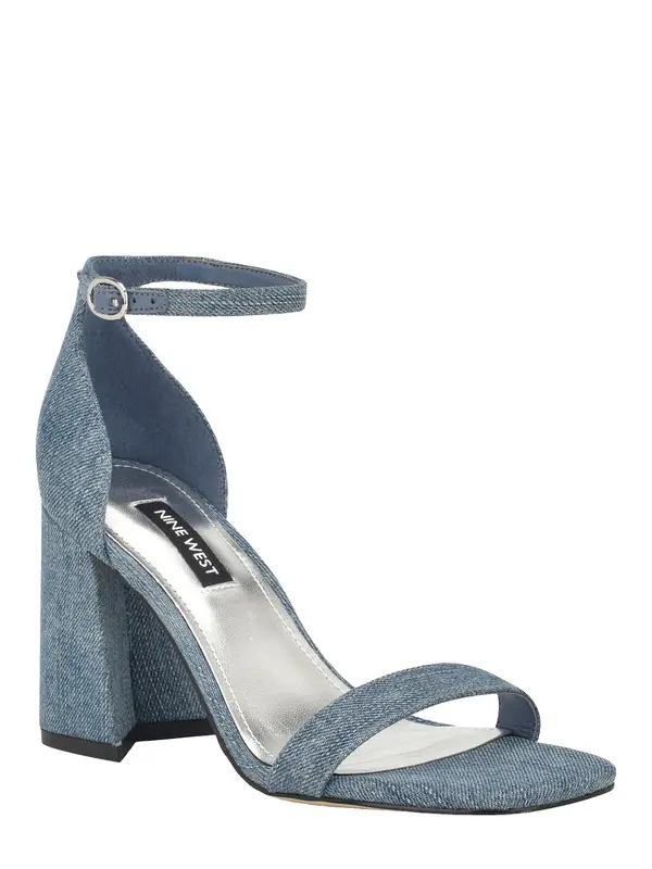 Nine West Ilea Ankle Strap Sandal - Medium Blue