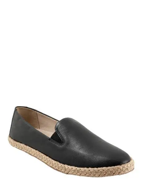 Trotters Poppy Espadrille Flat - Black