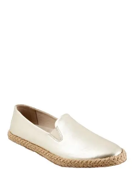 Trotters Poppy Espadrille Flat - Champagne