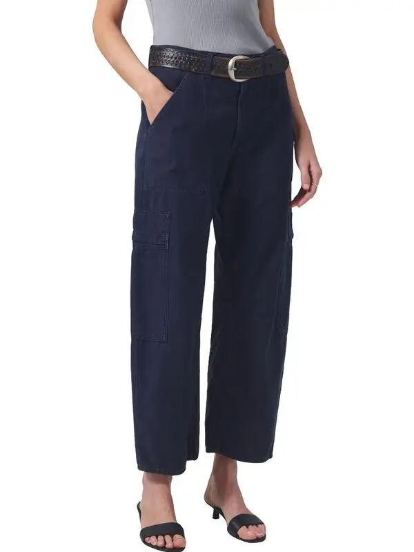 Citizens Of Humanity Marcelle Low Rise Barrel Cargo Pants - Night Flight