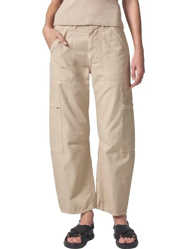 Citizens Of Humanity Marcelle Low Rise Barrel Cargo Pants - Taos Sand