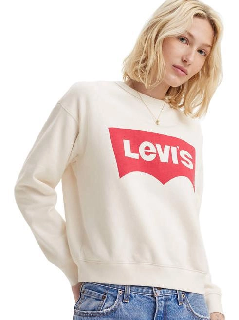 LEVI'S Graphic Signature Crewneck Sweatshirt - Cloud Dancer