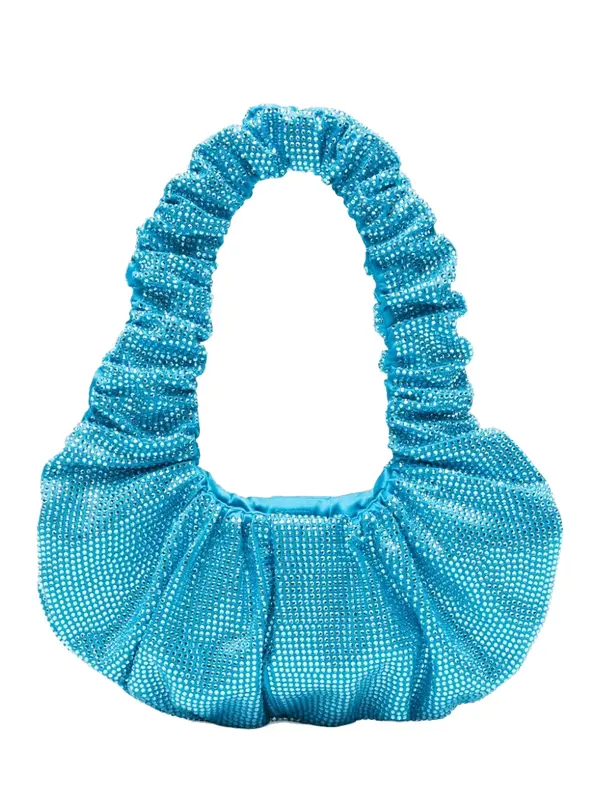 Giuseppe Di Morabito Crystal-embellished Ruched Tote Bag - Blue