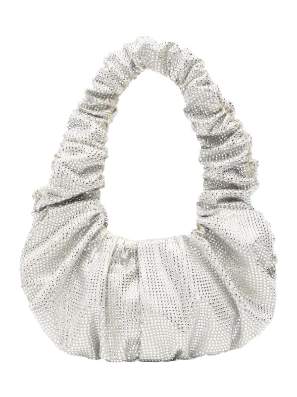 Giuseppe Di Morabito Crystal-embellished Ruched Tote - Neutrals