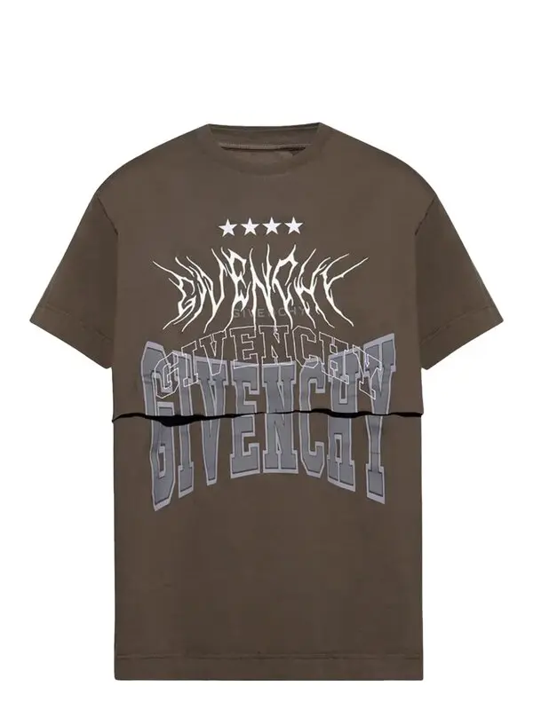 Givenchy Layered Cotton T-shirt - Brown