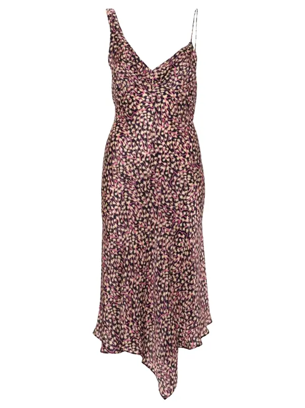 Isabel Marant Lucia Graphic-print Slip Dress - Purple