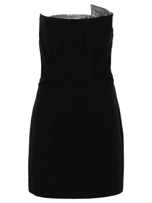 Roland Mouret Rhinestone-embellished Strapless Minidress - Black