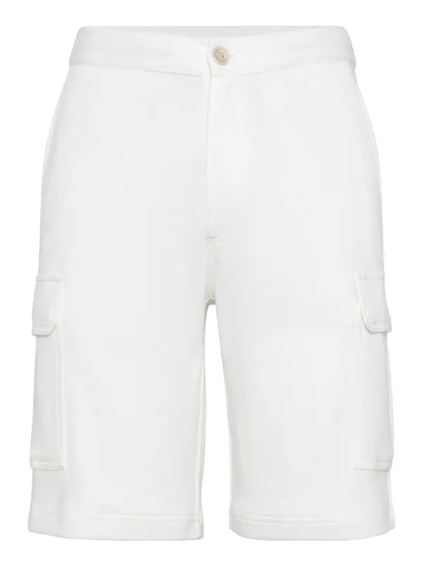 Brunello Cucinelli Cotton Bermuda Shorts - White