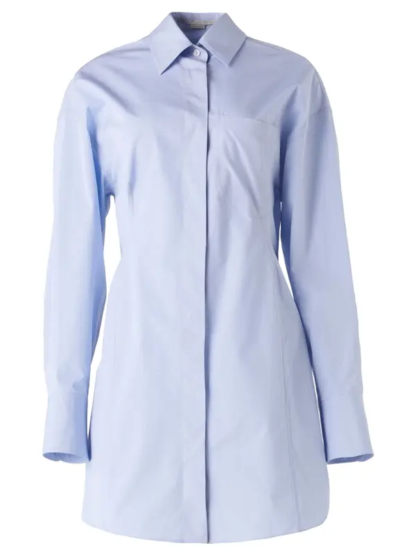 Stella McCartney Cotton-poplin Shirt Dress - Blue