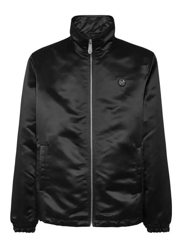 Philipp Plein Logo Windbreaker - Black