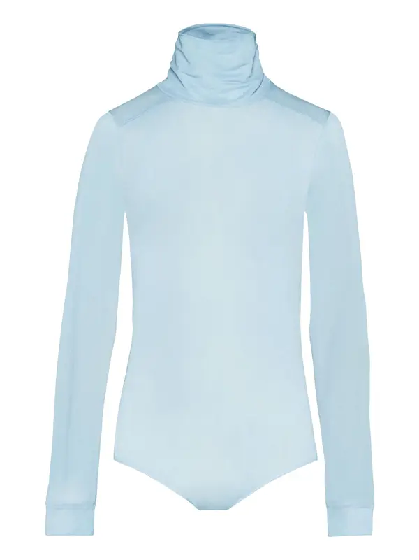 MAISON MARGIELA Four-stitch Sheer Bodysuit - Blue