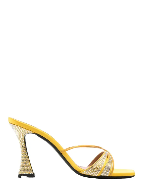 D'ACCORI 100mm Lust Sandals - Yellow