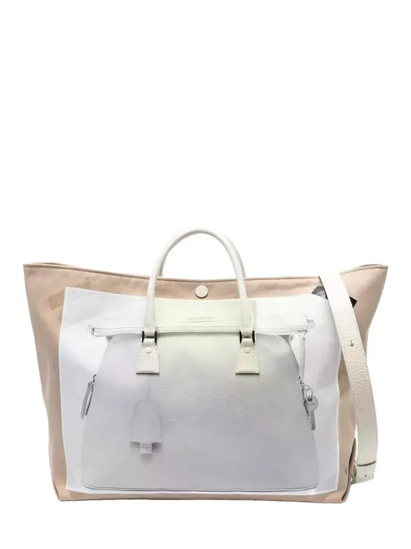 MAISON MARGIELA Medium Trompe L'oeil 5ac Gabardine Bag - Neutrals