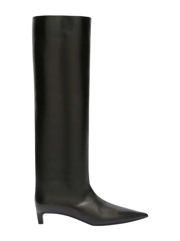 JIL SANDER 30mm Knee-high Leather Boots - Black