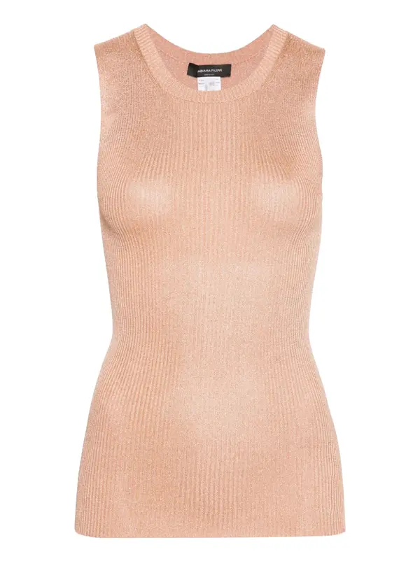 Fabiana Filippi Lurex Ribbed Tank Top - Neutrals