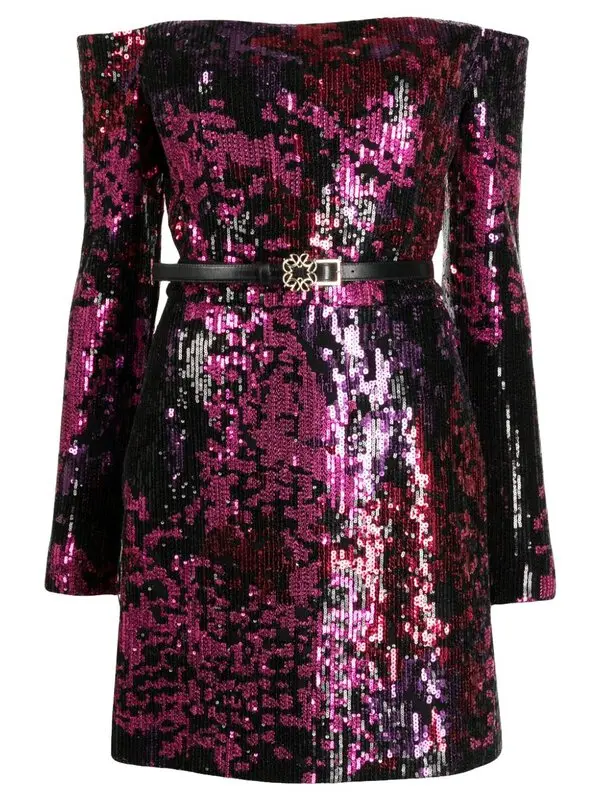 Elie Saab Sequin-embellished Mini Dress - Pink