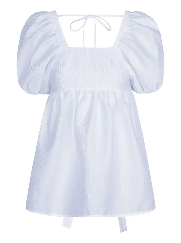 Cecilie Bahnsen Alma Matelassé Blouse - White
