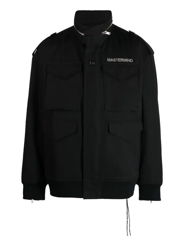 MASTERMIND WORLD Logo-print Zip-detail Jacket - Black