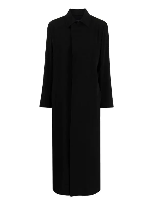 Yohji Yamamoto Belted Long Coat - Black