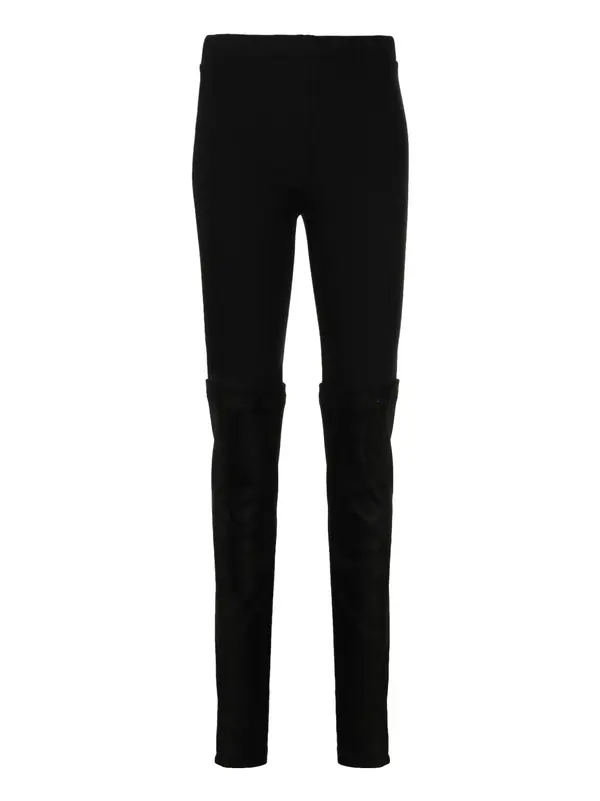 Isabel Benenato Layered Slim-cut Trousers - Black