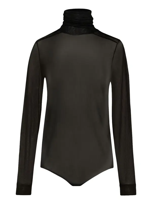 MAISON MARGIELA Four-stitch Sheer Bodysuit - Black