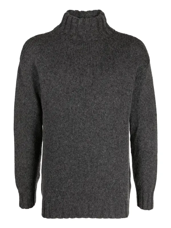 FORME D'EXPRESSION High-neck Ribbed Jumper - Grey