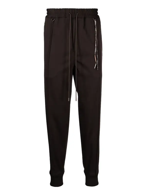 MASTERMIND WORLD Logo-jacquard Tapered Track Pants - Brown