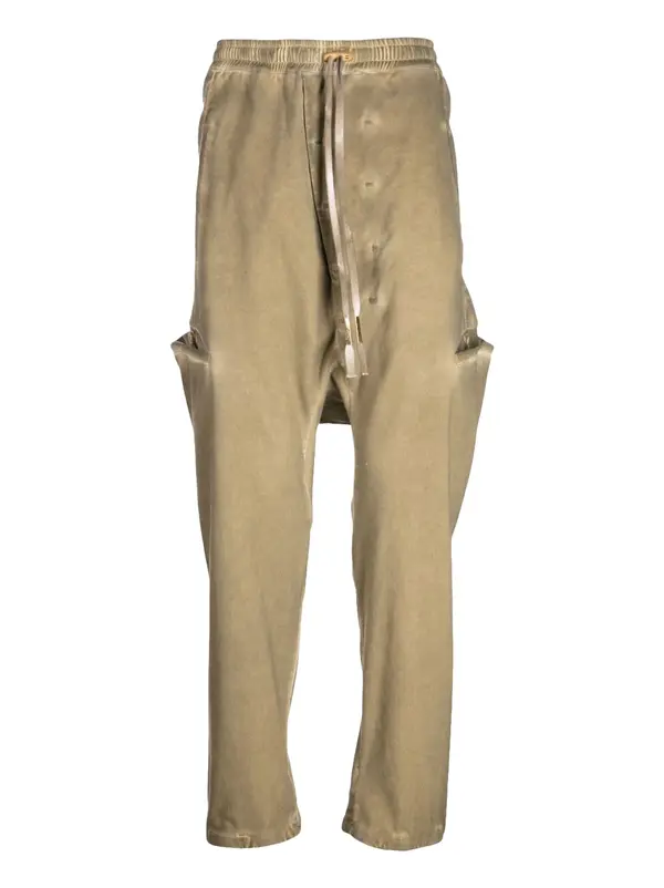 Boris Bidjan Saberi Drawstring-waist Drop-crotch Trousers - Neutrals