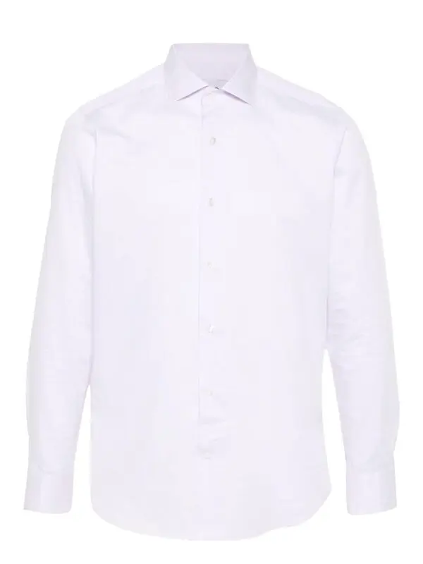 D4.0 Classic-collar Cotton Shirt - Pink