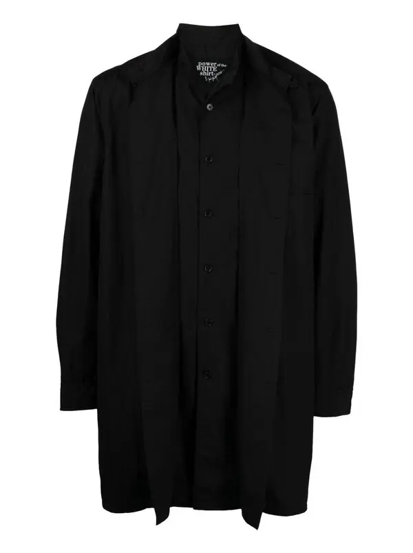 Yohji Yamamoto Long-sleeve Layered Shirt - Black