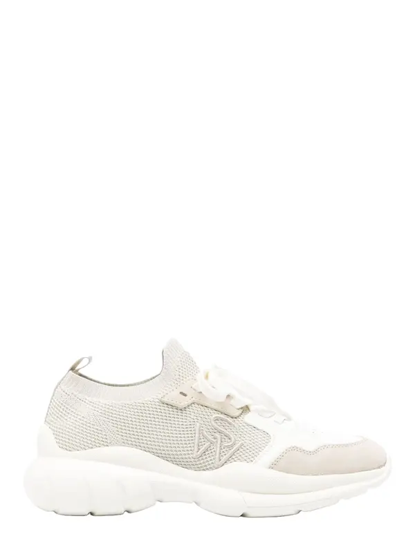 STUART WEITZMAN Logo-embroidered Mesh Sneakers - Neutrals