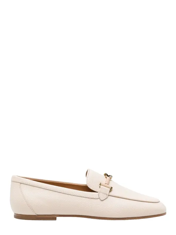TOD'S Chain-link Leather Loafers - Neutrals