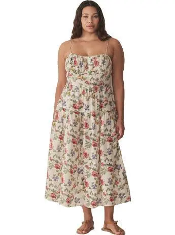 DÔEN Benoit Midi Dress - Ivory Wild Rose