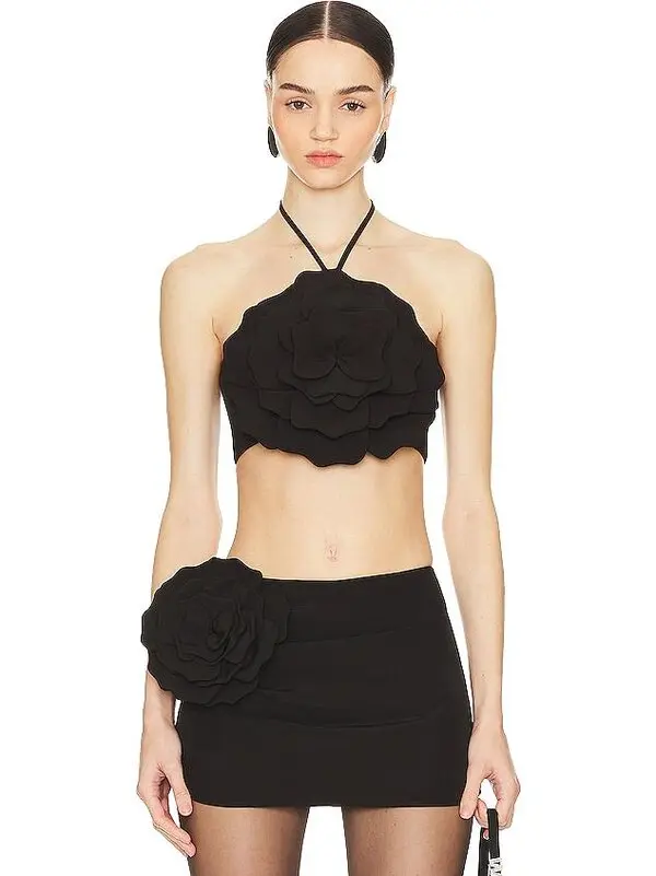 LOVERS AND FRIENDS Zora Crop Top - Black