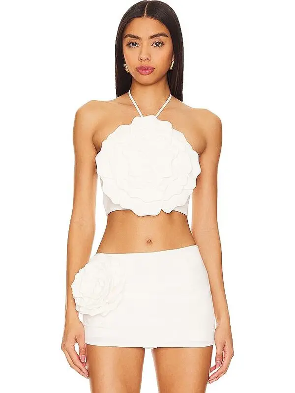 LOVERS AND FRIENDS Zora Crop Top - White