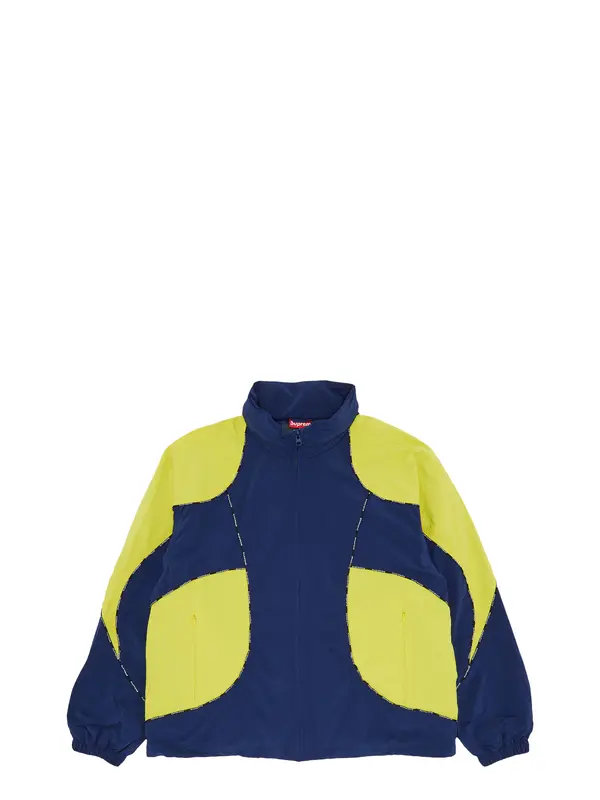 Supreme Logo Piping Hooded Track Jacket 'navy - Blue