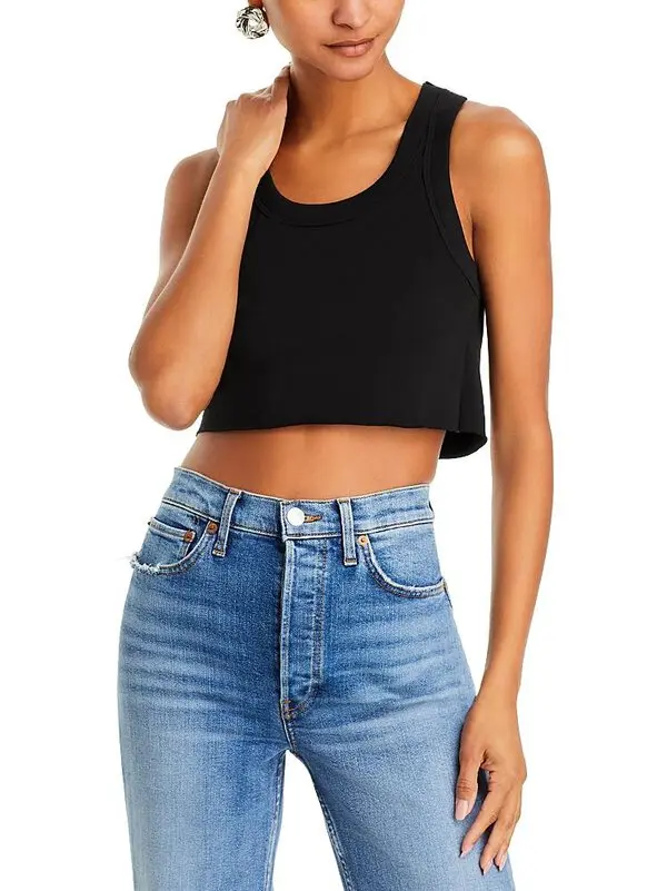 A.L.C. Halsey Cotton Tank Top - Black