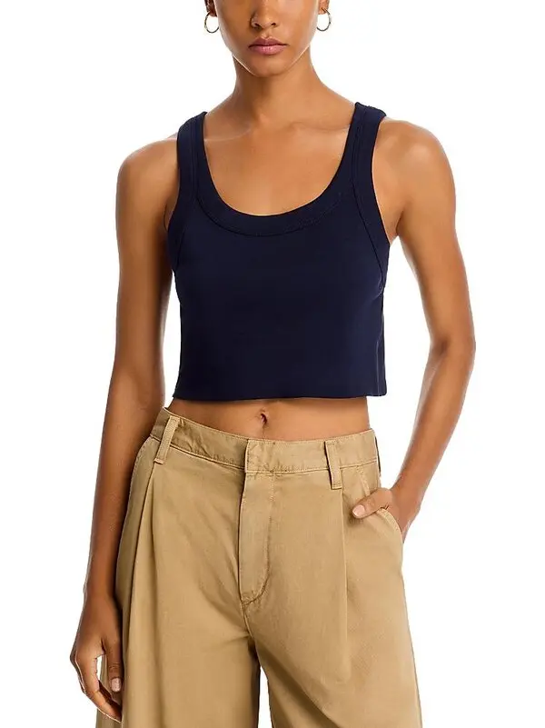A.L.C. Halsey Cotton Tank Top - Maritime Navy