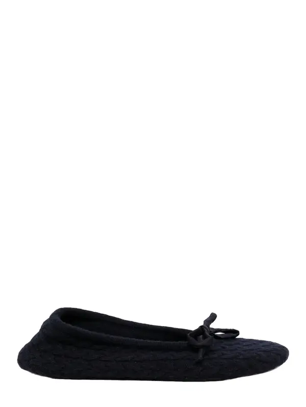 N.peal Knitted Cashmere Slippers - Blue