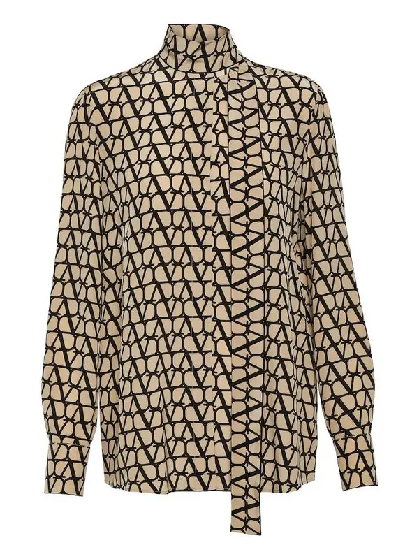 Valentino Garavani Toile Iconographe Silk Crêpe De Chine Blouse - Multicoloured