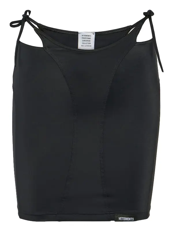 Vetements Deconstructed Jersey Miniskirt - Black