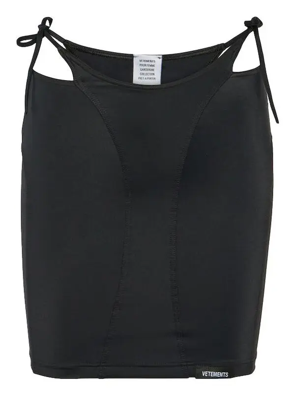 Vetements Deconstructed Jersey Miniskirt - Black
