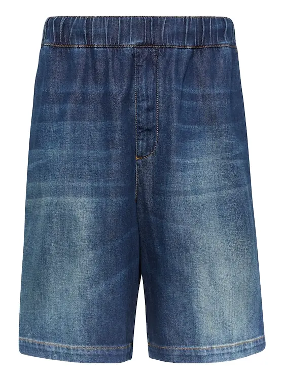 Valentino Garavani Denim Bermuda Shorts - Blue