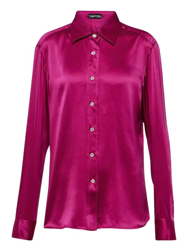TOM FORD Silk Satin Shirt - Pink