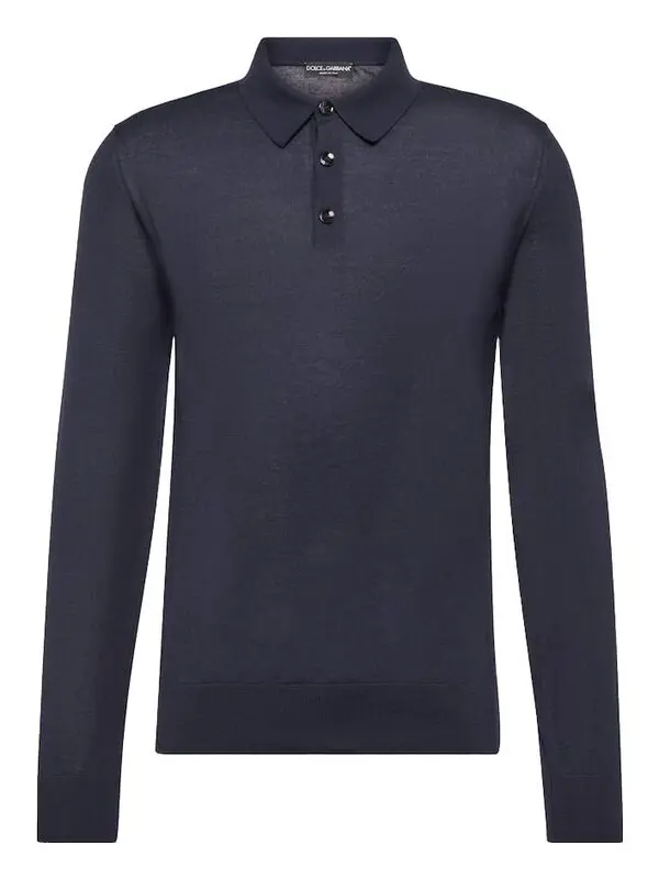 Dolce & Gabbana Cashmere Polo Sweater - Blue